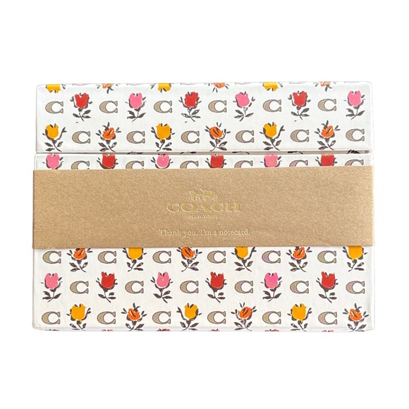 Coach | Accessories | Coach Badlands Floral Boxed Notecard Set Chalk ...